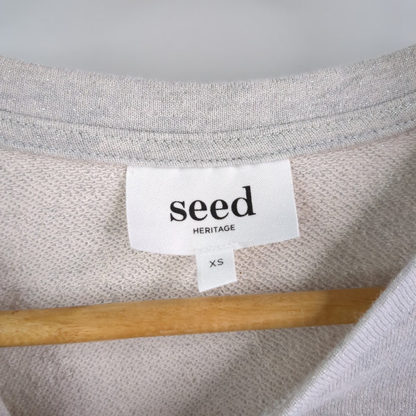 SEED HERITAGE Silver/Grey Top Size XS - Charlie Anne Australia